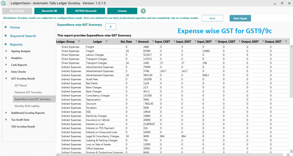 LedgerVision | Automatic Tally Ledger Scrutiny - LedgerVision