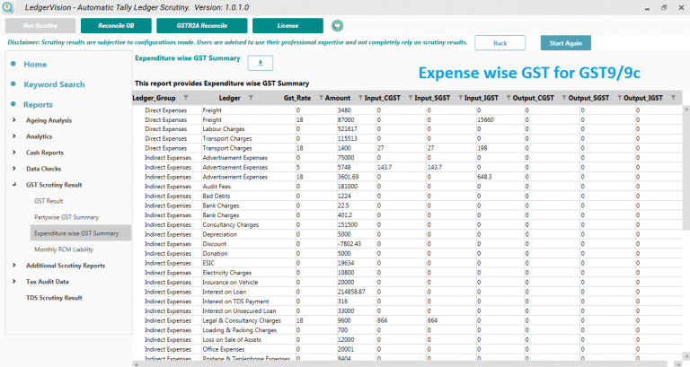 LedgerVision | Automatic Tally Ledger Scrutiny - LedgerVision