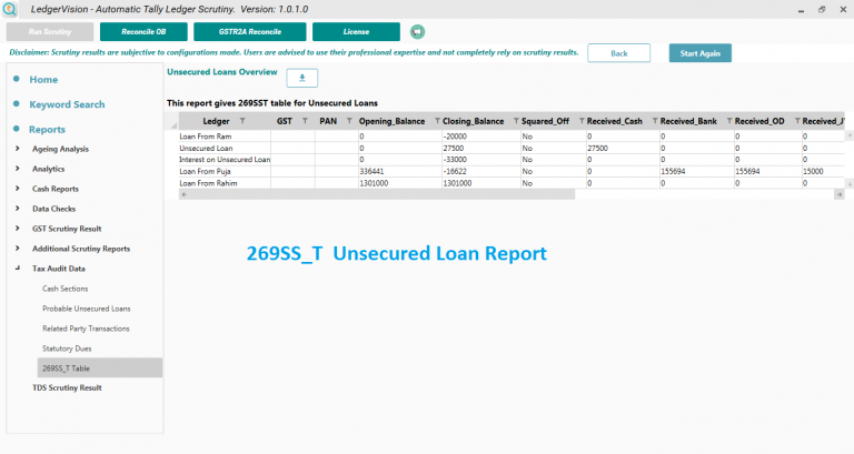 LedgerVision | Automatic Tally Ledger Scrutiny - LedgerVision