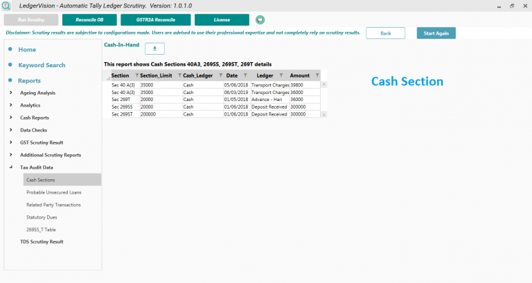 LedgerVision | Automatic Tally Ledger Scrutiny - LedgerVision