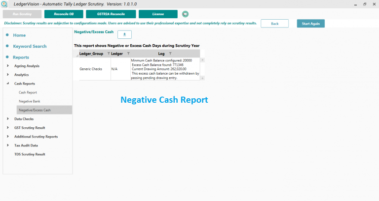 LedgerVision | Automatic Tally Ledger Scrutiny - LedgerVision