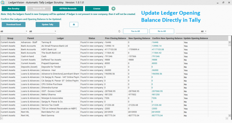 LedgerVision | Automatic Tally Ledger Scrutiny - LedgerVision