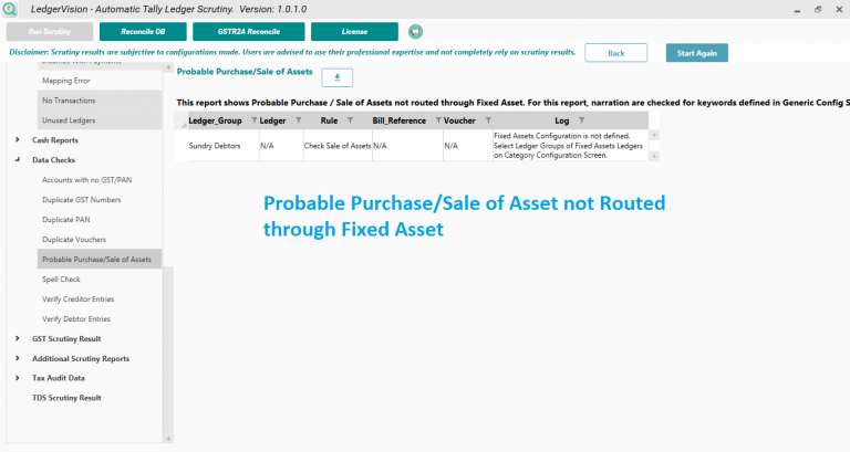 LedgerVision | Automatic Tally Ledger Scrutiny - LedgerVision
