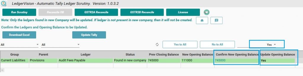 Update Ledger Opening Balance in Tally | LedgerVision - LedgerVision