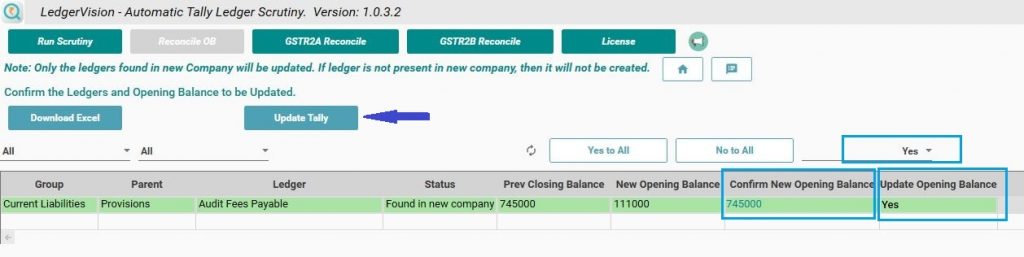 Update Ledger Opening Balance in Tally | LedgerVision - LedgerVision